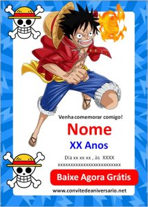 Convites One Piece convites