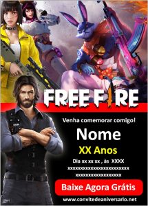 Convites Free Fire - convites